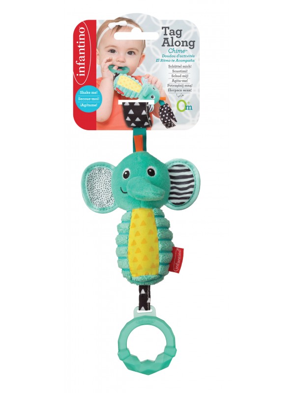 Infantino - Tag Along Chime Rammelaar Olifant | Keekabuu
