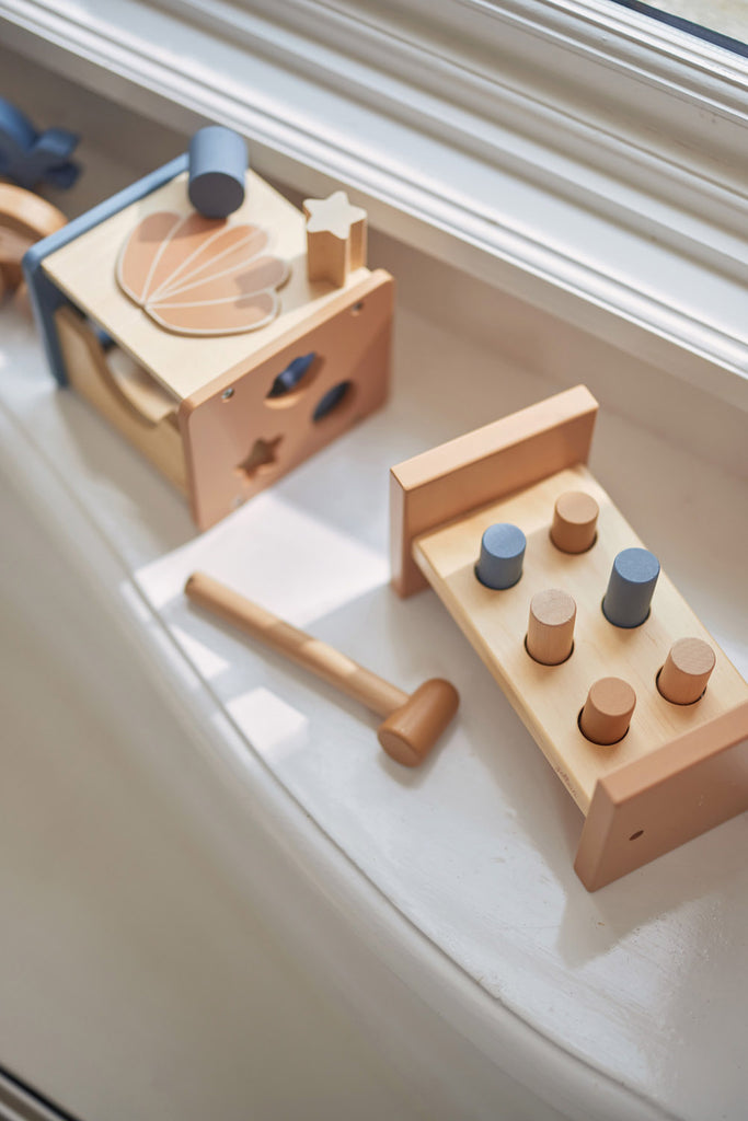 Jollein - Houten Hamerbank - Blauw | Keekabuu