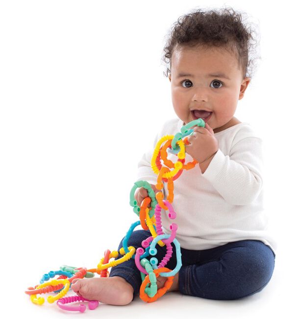 Playgro - Gekleurde schakelringen loopy loops 24 stuks | Keekabuu
